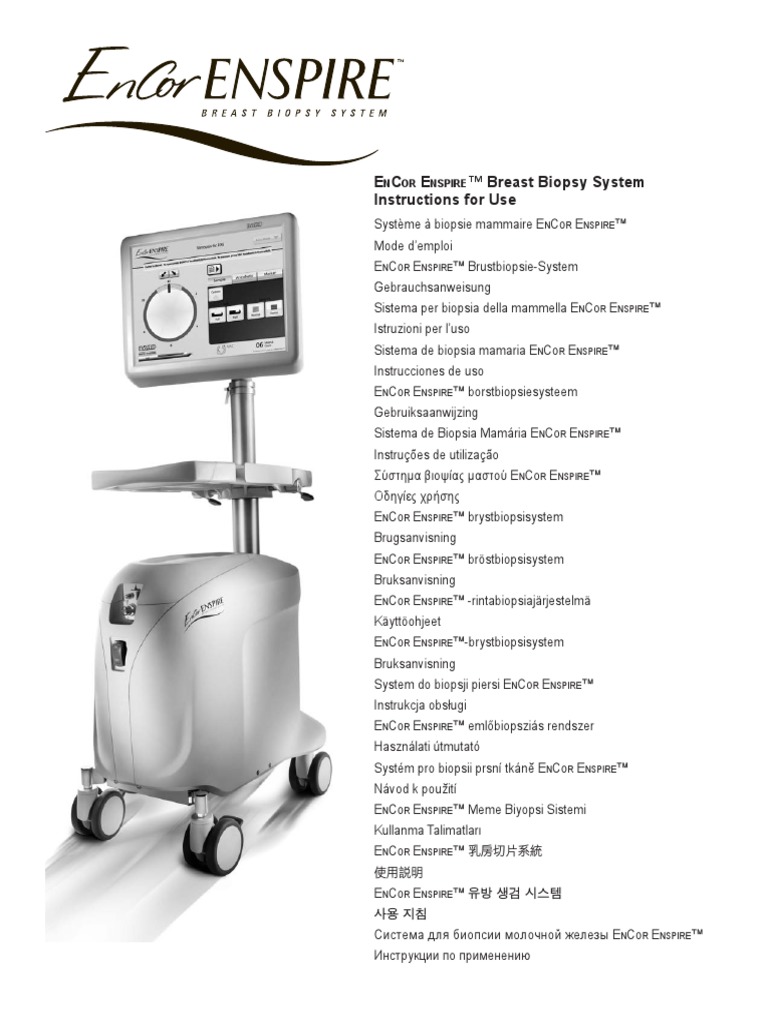 EnCor Enspire Breast Biopsy System IFU | Download grátis PDF | Imagem ...