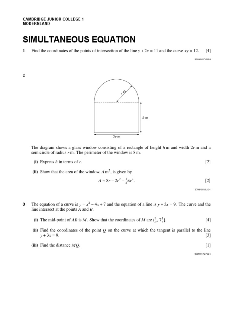 Simultaneous Equation | PDF