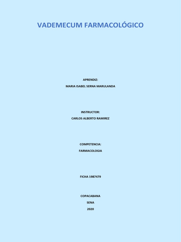 Vademecum de Farmacologia | Descargar gratis PDF | Droga anti ...