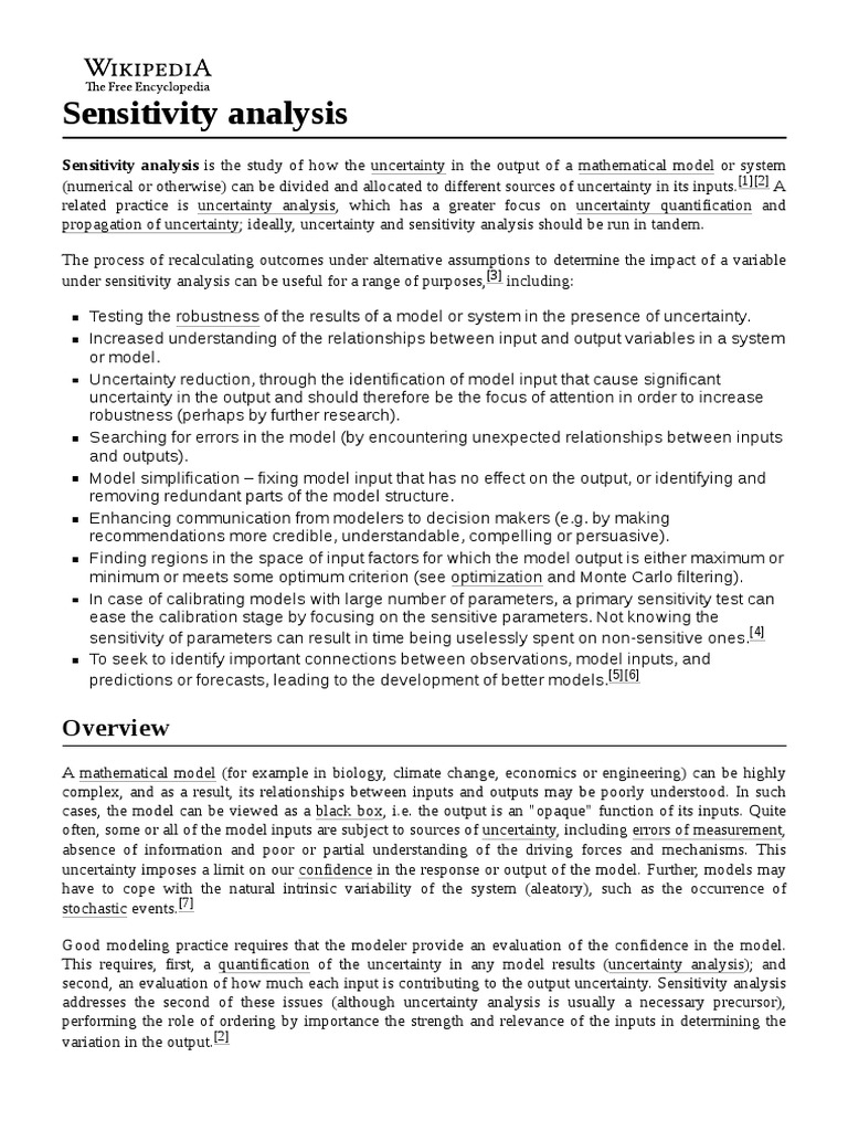 Sensitivity Analysis | PDF | Sensitivity Analysis | Science Sensitivity Analysis | PDF | Sensitivity Analysis | Science