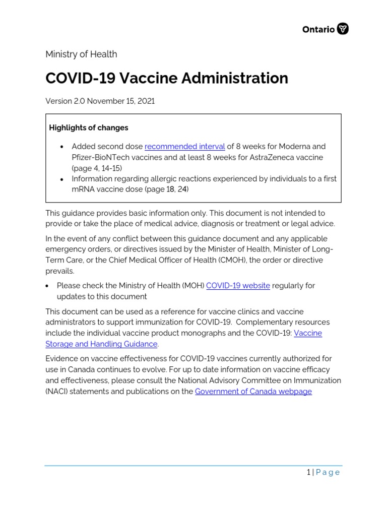 COVID-19 Vaccine Administration | PDF | Diseases And Disorders | Drugs