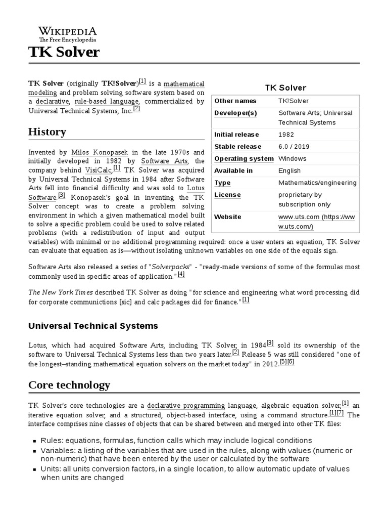 Tk Solver Pdf Computer Programming Computing