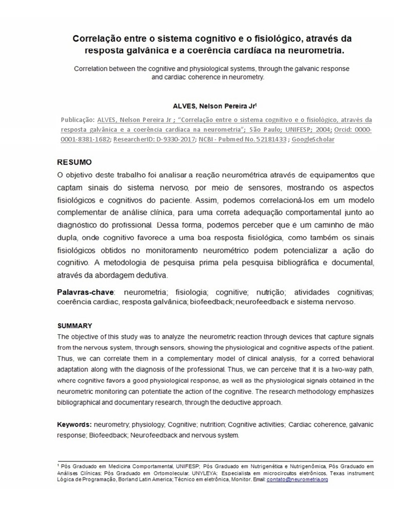 publicação dr nelson alves neurometria unifesp | PDF