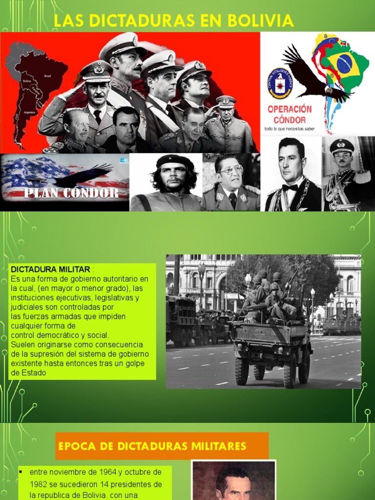 Dictaduras en Bolivia | PDF | América del Sur | Gobierno