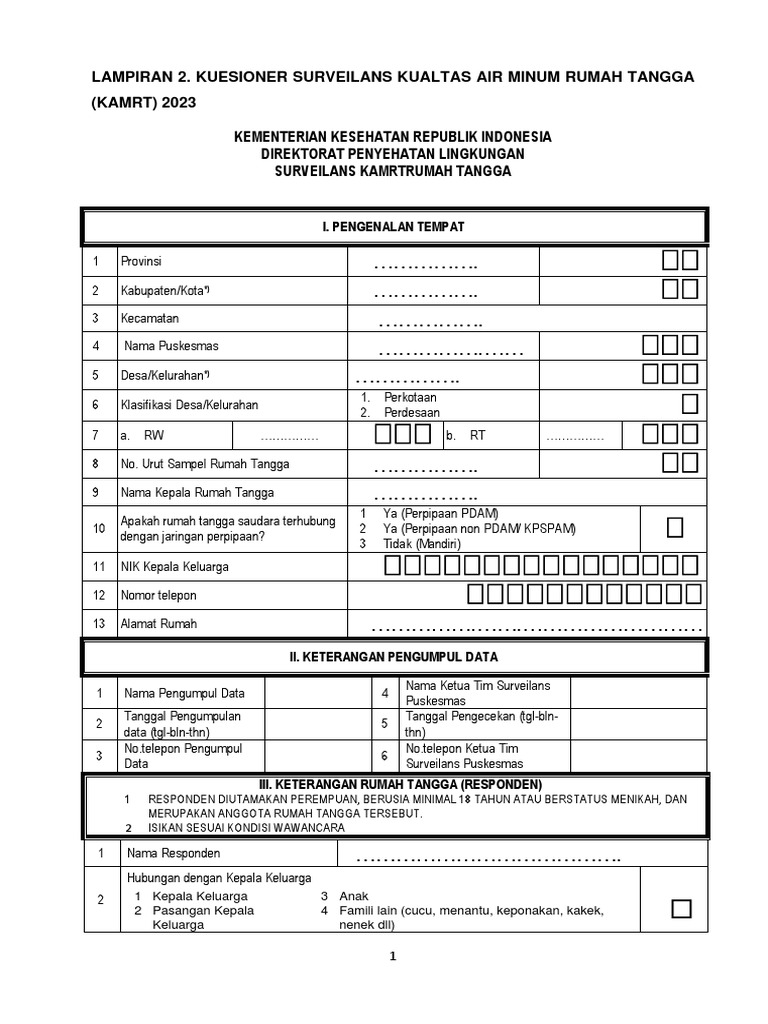 Form Surveilans N IKL | PDF