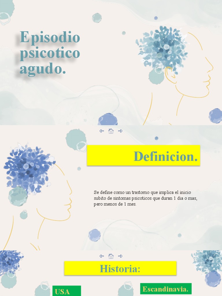 Trastorno Psicótico Agudo: Definición y Tipos | PDF | Psicosis ...