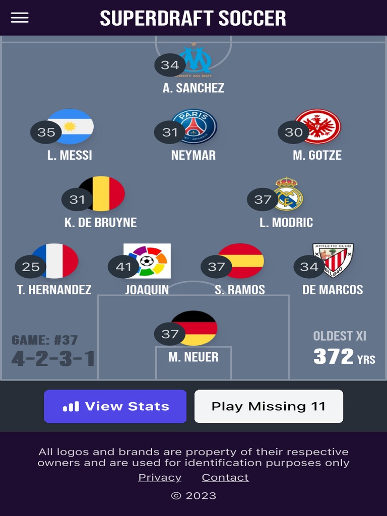 SuperDraft Soccer - Daily Soccer Game | PDF