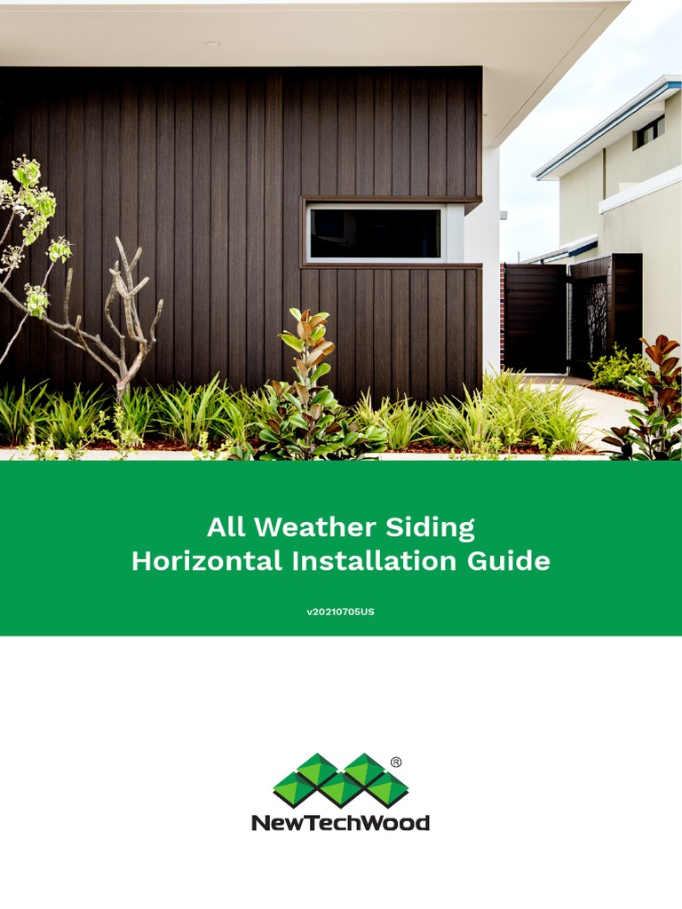 ALL WEATHER Siding Horizontal Installation Guide | PDF