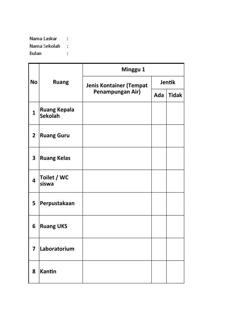 Format Laskar Jumantik Cilik - 2023 | PDF