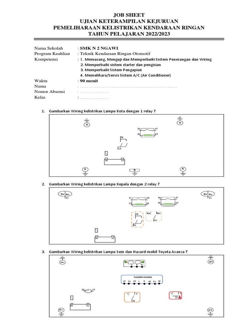 JOB SHEET UKK PKKR 2023 (1) | PDF