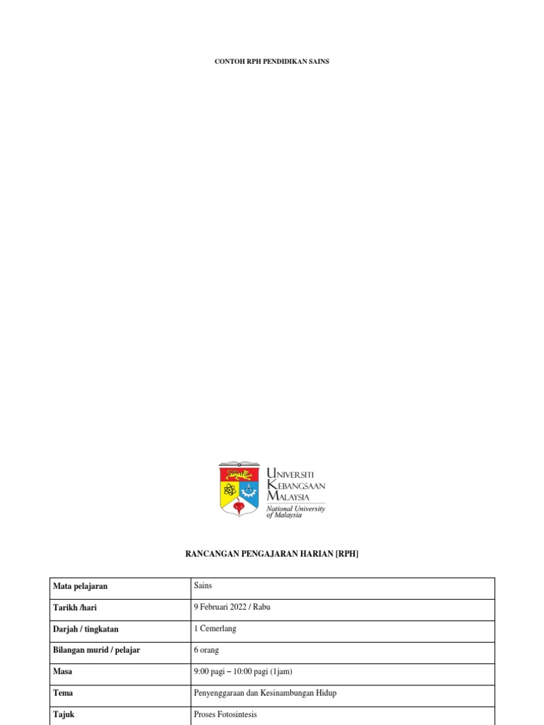 RPH Contoh 4 | PDF