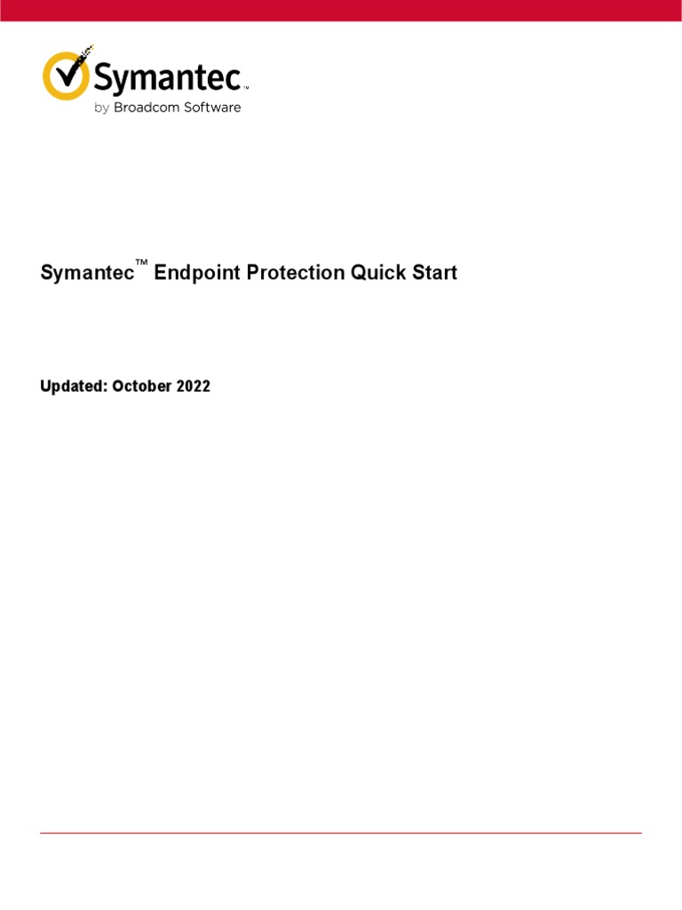 Symantec Endpoint Protection - Quickstart | PDF | Installation ...