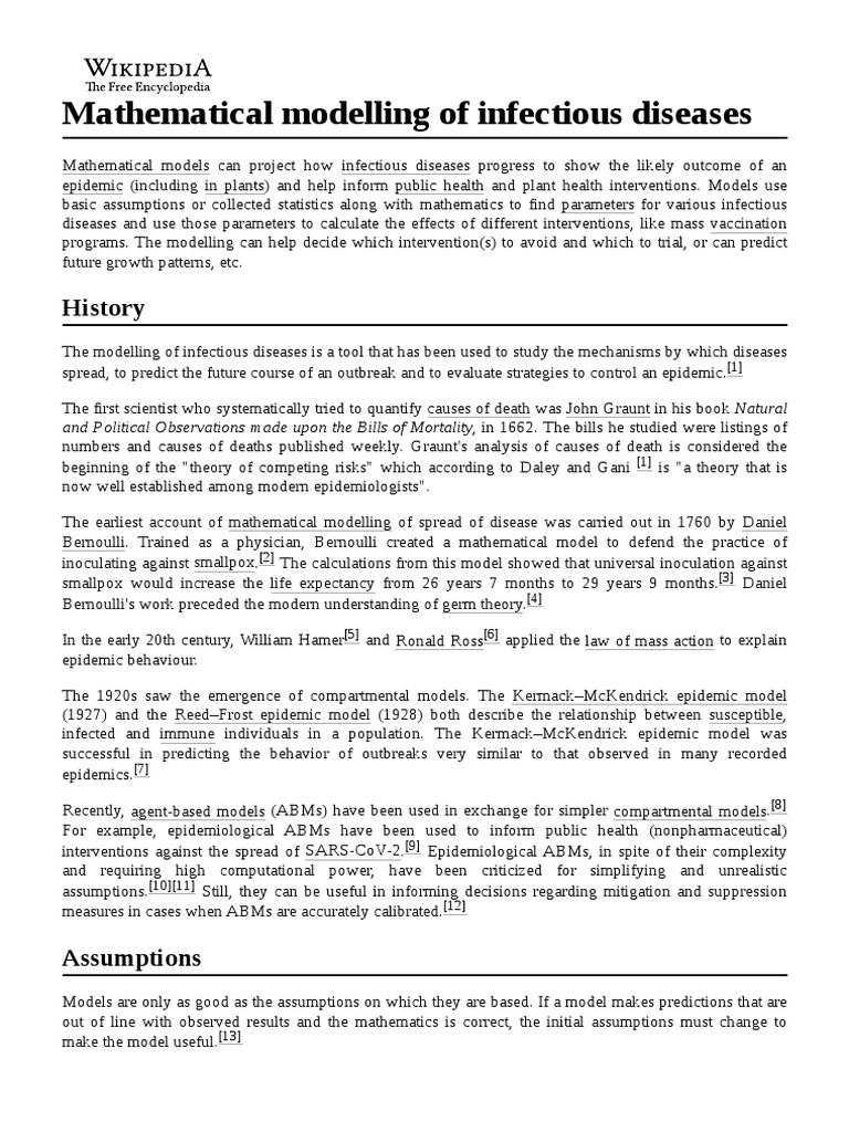 Infectious Disease Modeling Basics | PDF | Medical Humanities | Health Care