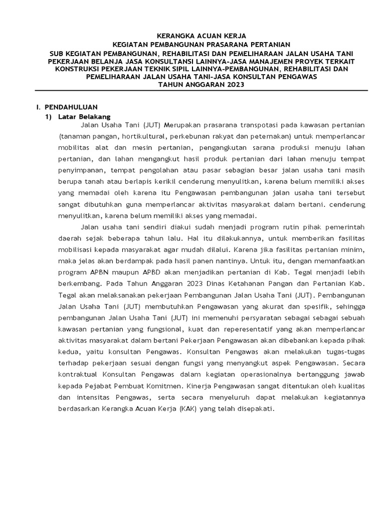 Kak Pengawasan Jut 2023 | PDF