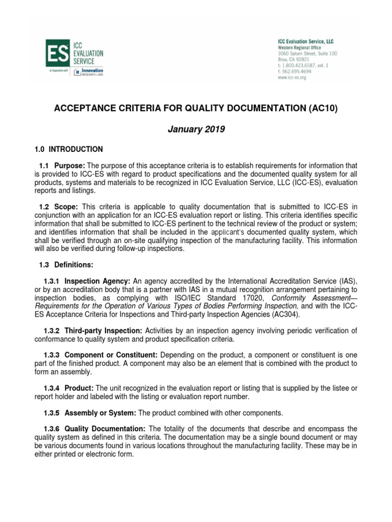 AC10 (January 2019) .PDF | PDF | Specification (Technical Standard) | Quality Management System