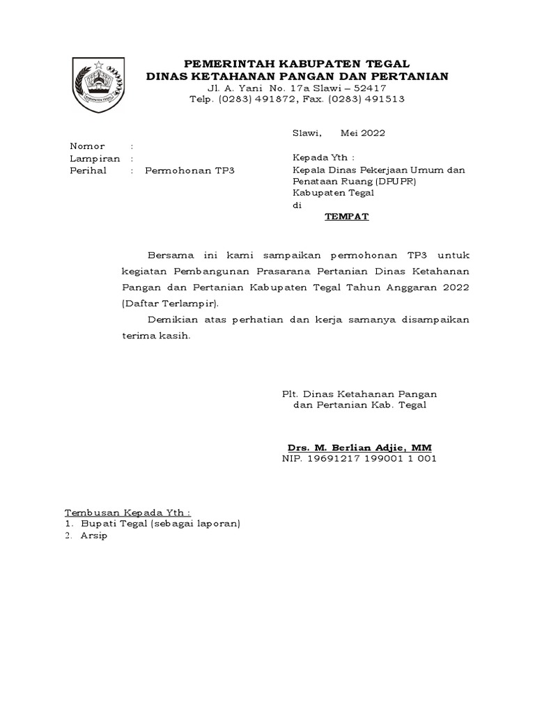 Permohonan Personil TP3 | PDF