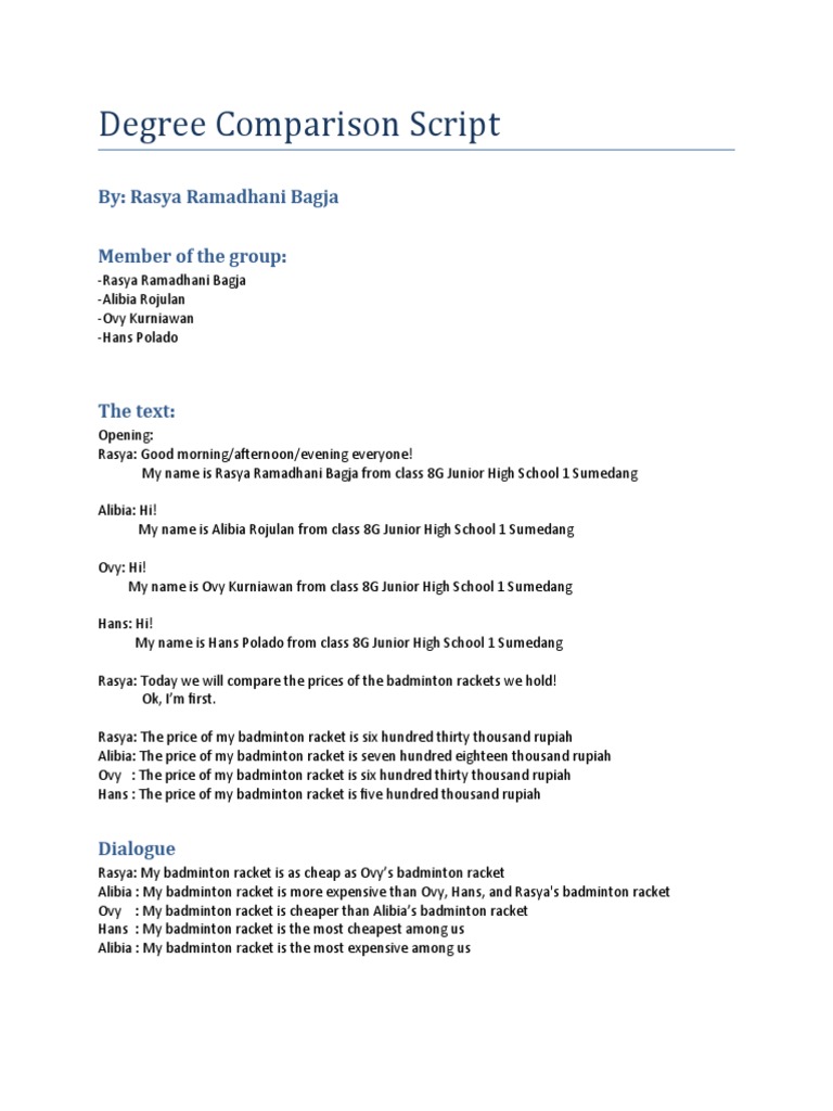 Degree Comparison | PDF | Language Arts & Discipline