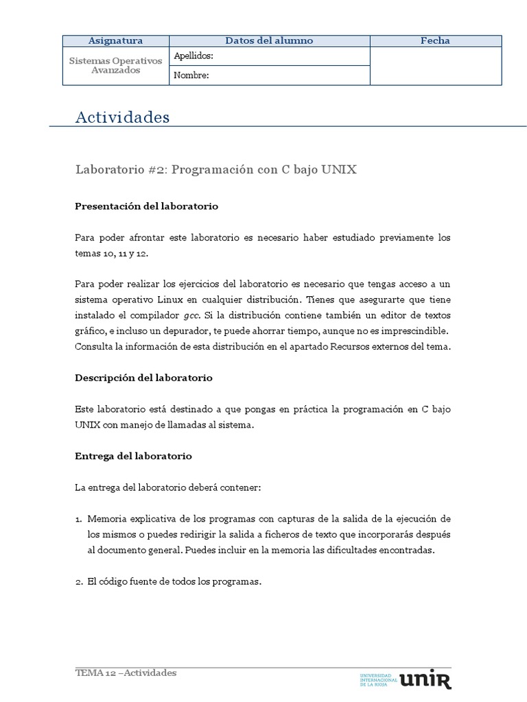 Programacion Con C Bajo UNIX | PDF