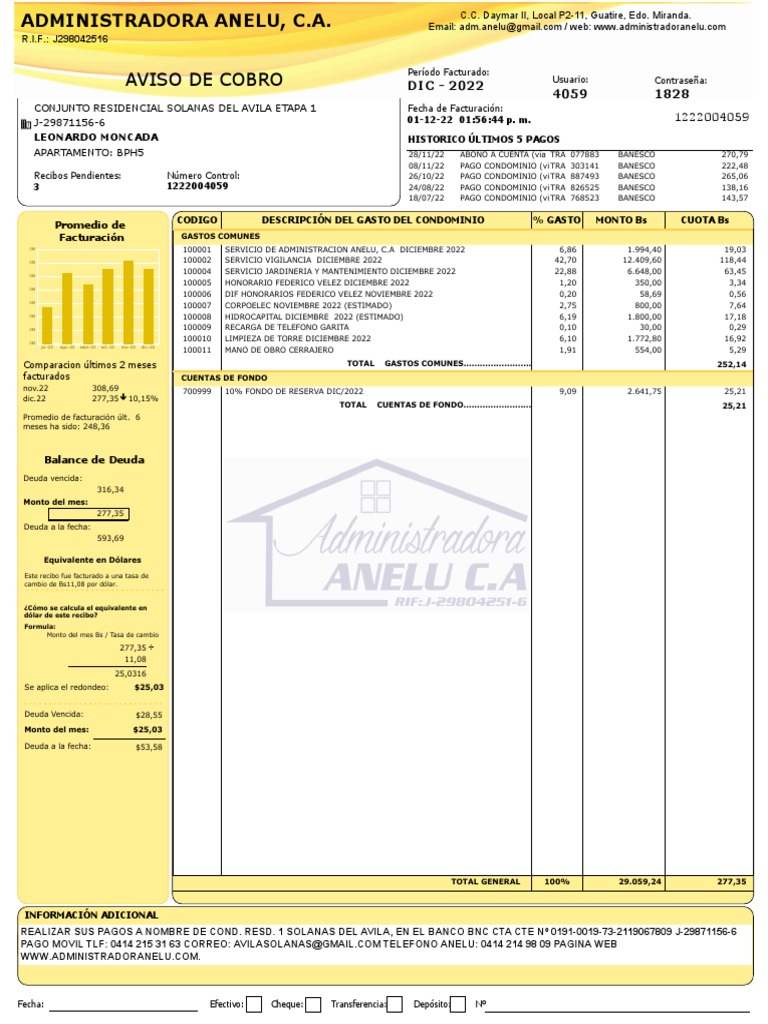 Recibo Condominio | PDF | Bancario