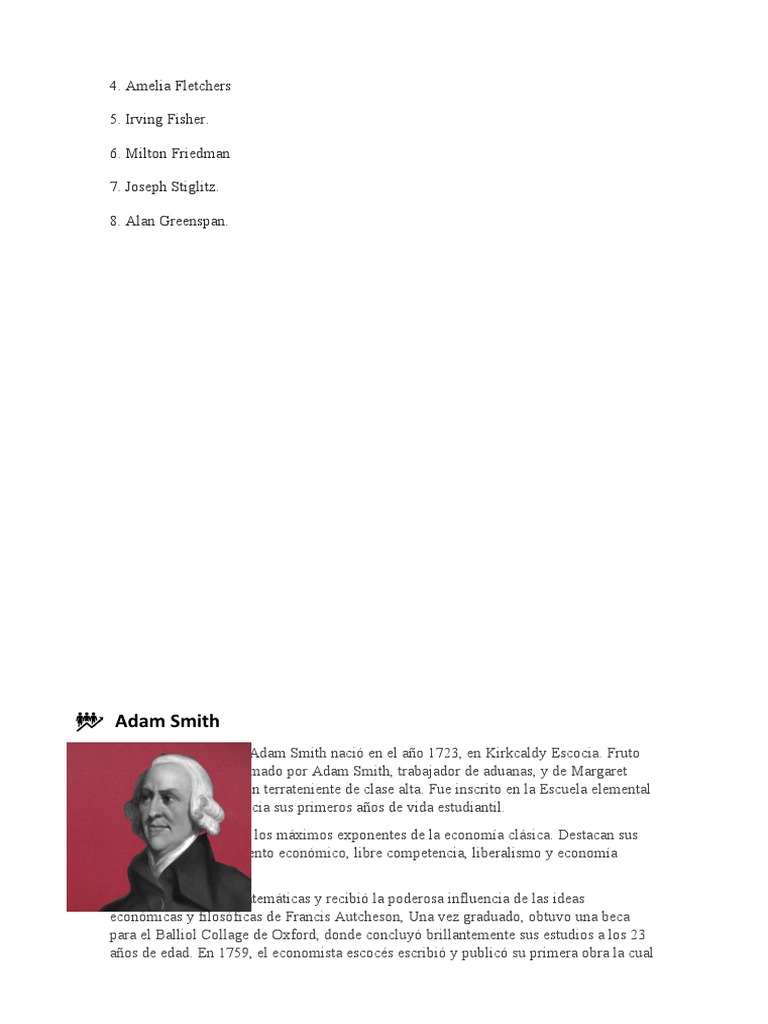 Aportes de Adam Smith y David Ricardo en Economía | PDF | John Maynard ...