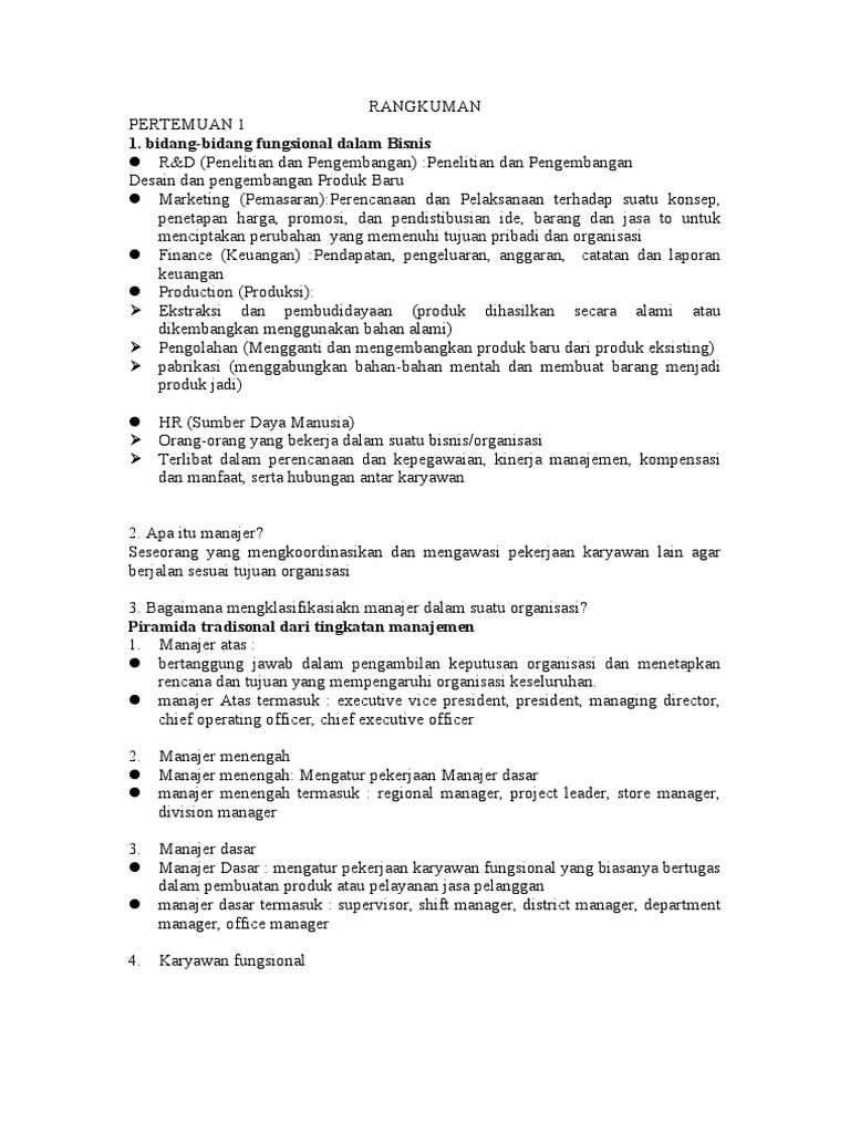 RANGKUMAN | PDF | Karier & Perkembangan