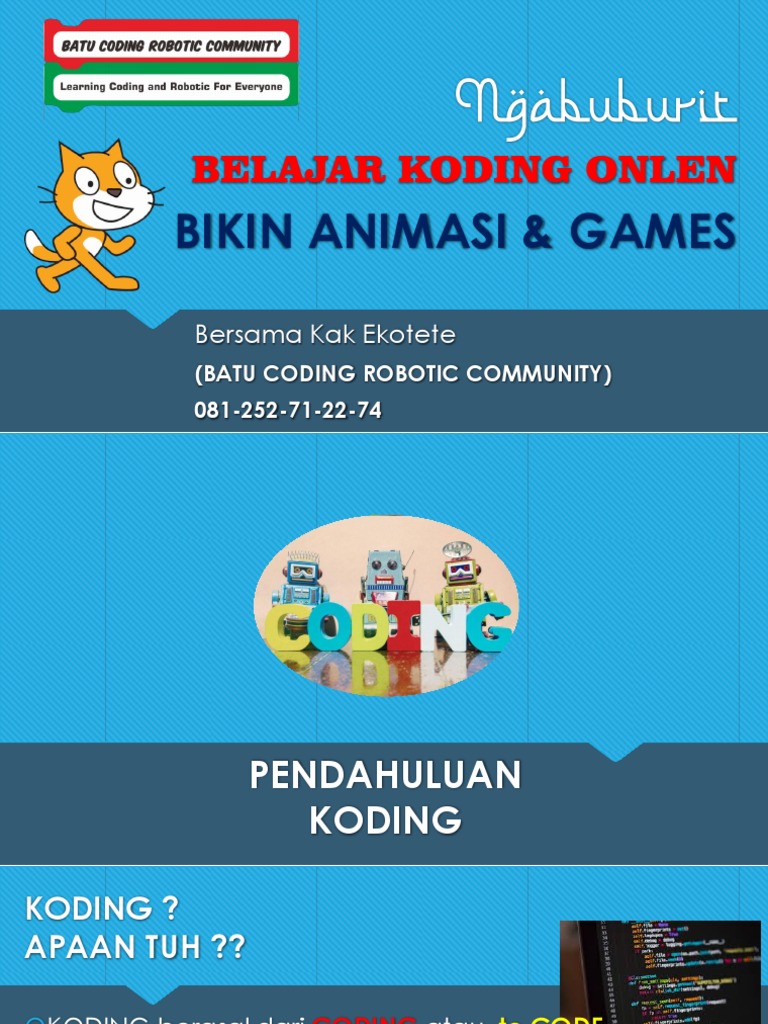 BELAJAR KODING BIKIN ANIMASI & GAMES Dengan SCRATCH | PDF