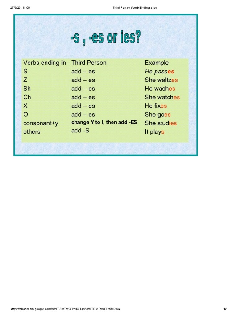 Third Person (Verb Endings) .JPG | PDF