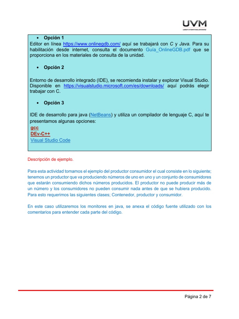 Programación Concurrente - A7 | PDF | Lenguaje de programación | Entorno de desarrollo integrado