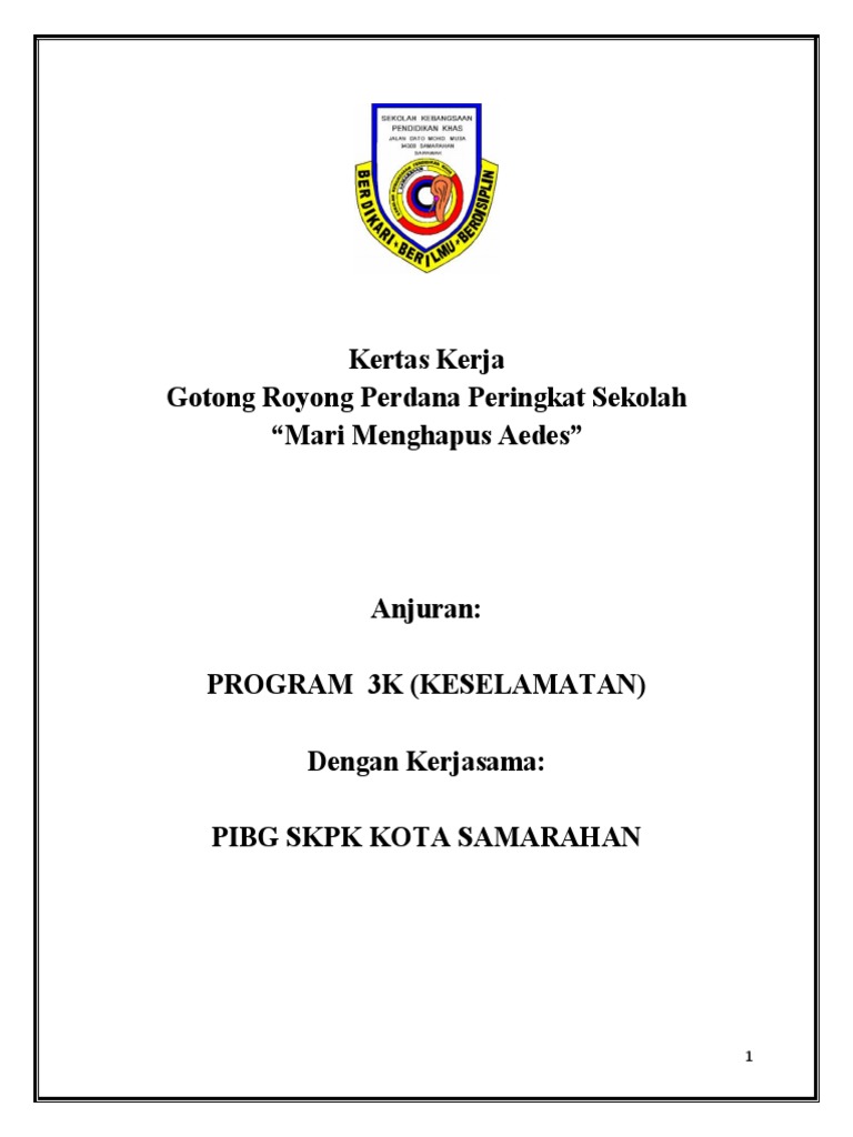 Kertas Kerja GORO 2019 | PDF