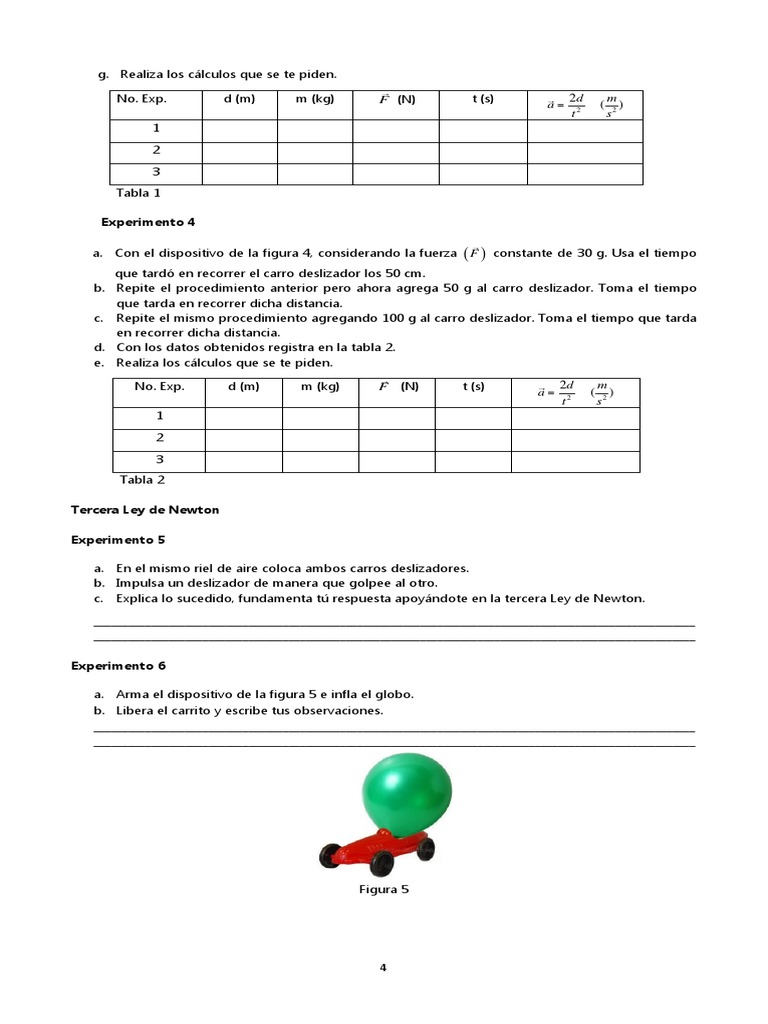Experimentos de Fuerzas y Movimiento Circular | PDF | Aceleración ...