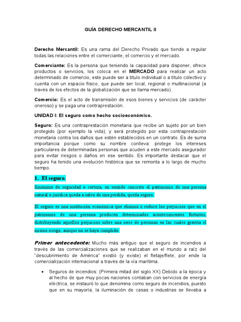 Mercantil Ii | PDF | Póliza de seguros | Seguro
