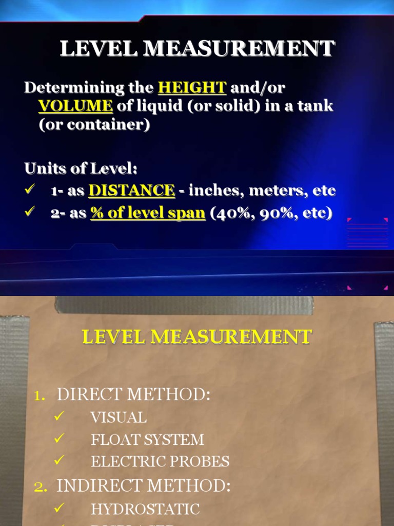 Level Measurement Pdf
