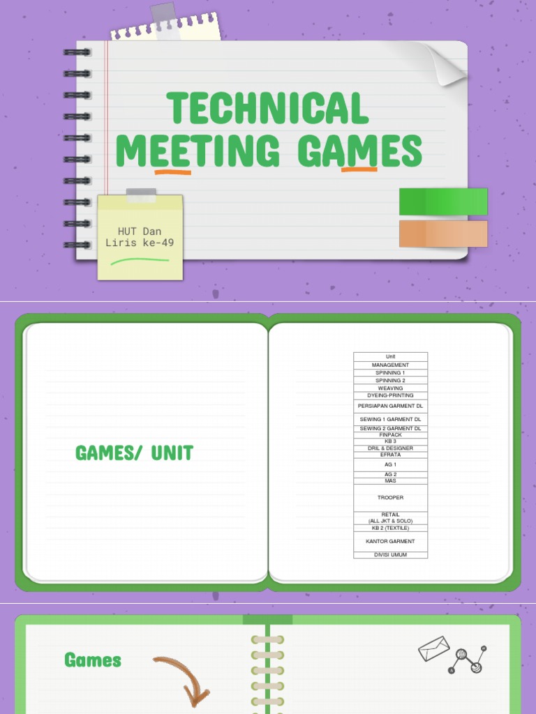 Technical Meeting Games | PDF