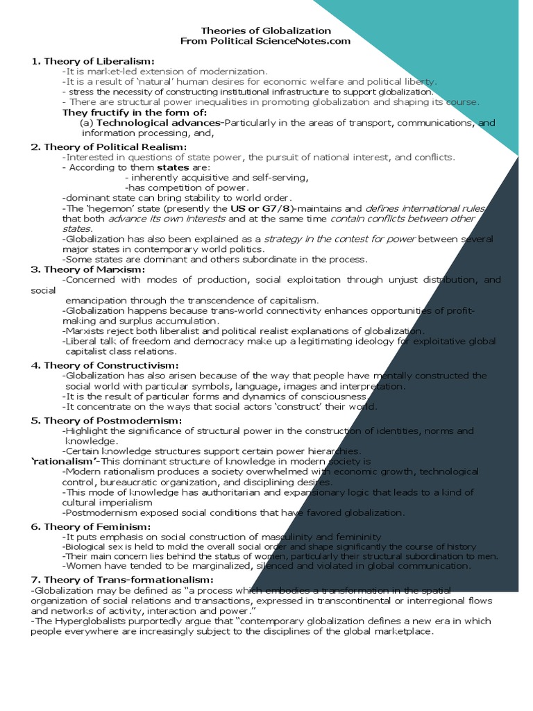 3.theories of Globalization | Download Free PDF | Globalization ...