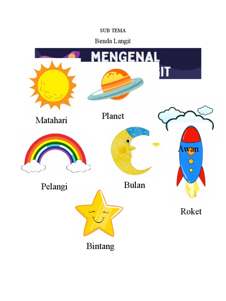 Sub Tema Benda Langit Pdf