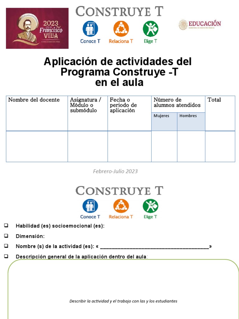 Actividades del Programa Construye-T 2023 | PDF | Arte