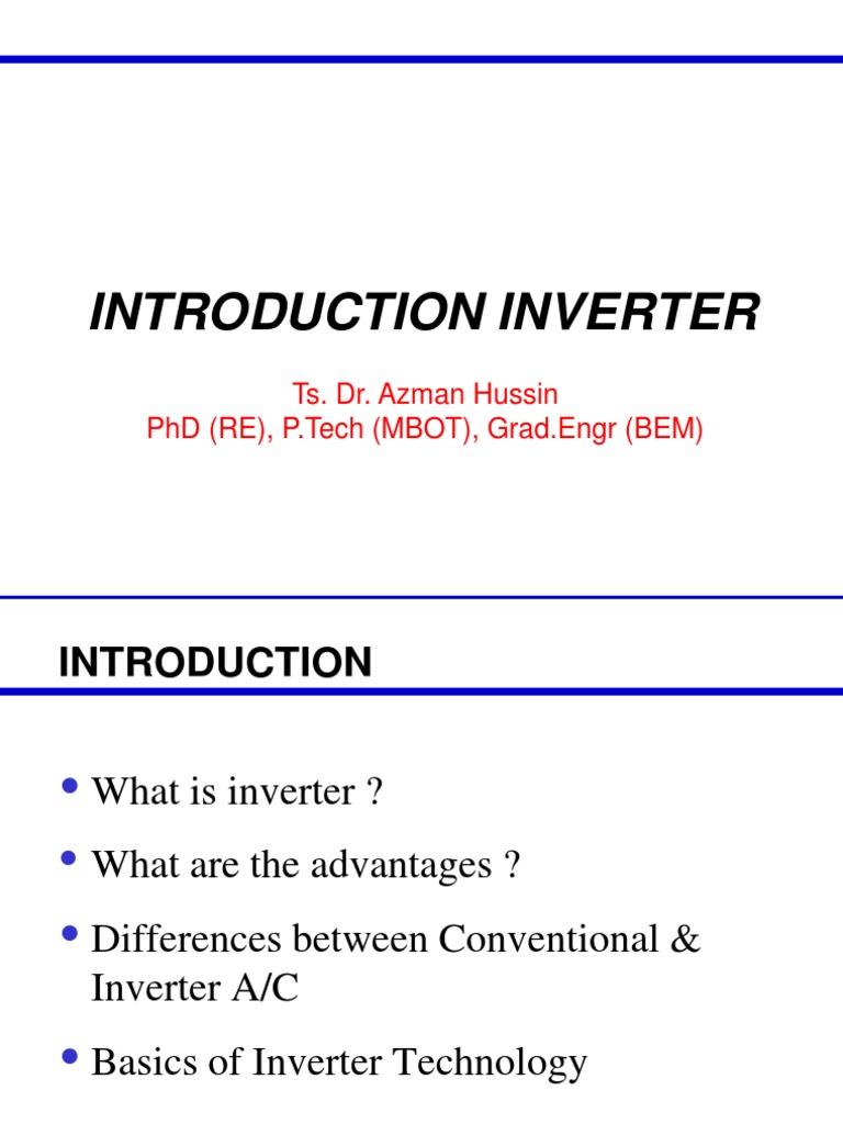 Basic Inverter | PDF | Power Inverter | Air Conditioning