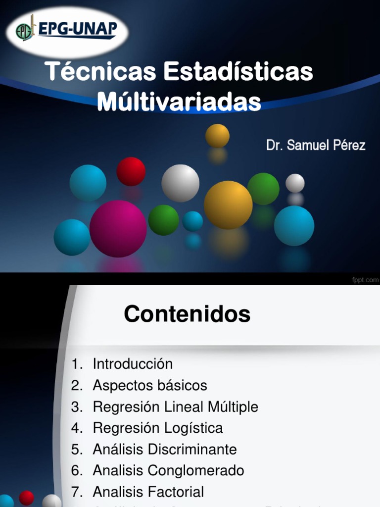 Tecnicas Multivariadas | PDF | Análisis de regresión | Análisis de ...