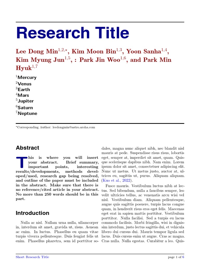 Imrad Template | PDF