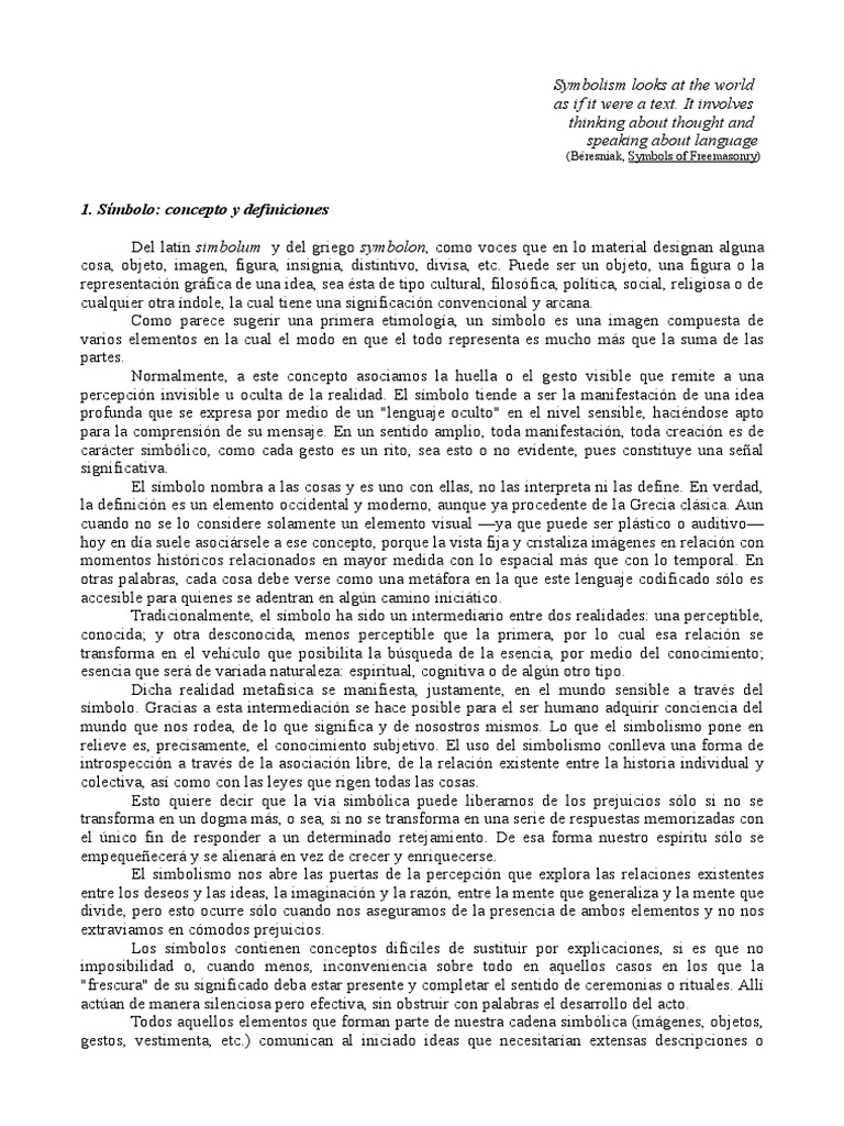 El Simbolo Concepto | PDF