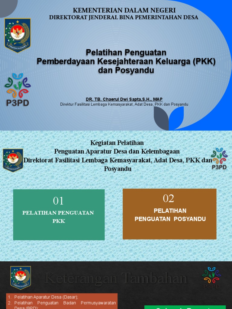 Bahan Materi - Dir Kelembagaan Kegiatan Pelatihan PKK - POSYANDU ...