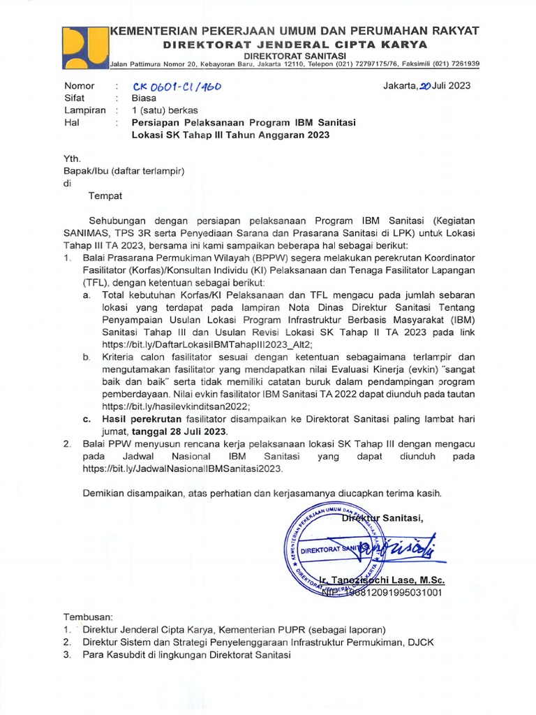 460.surat Persiapan Keg IBM Tahap III TA 2023 | PDF