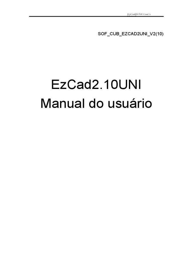 EZCAD 2.10 Software Manual PT | PDF