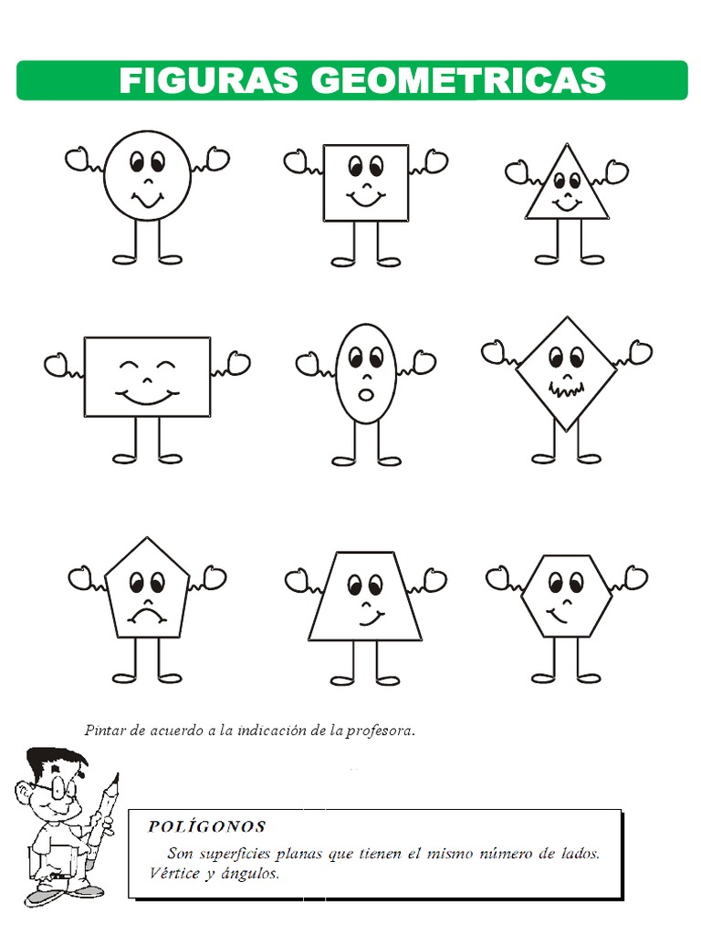 Figuras Geométricas para Colorear en 2° Grado | PDF | Ángulo | Rectángulo