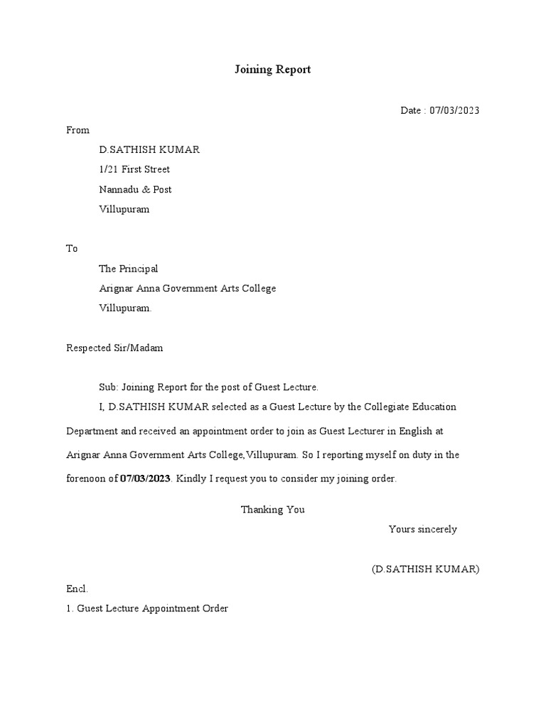 Joining Report | PDF