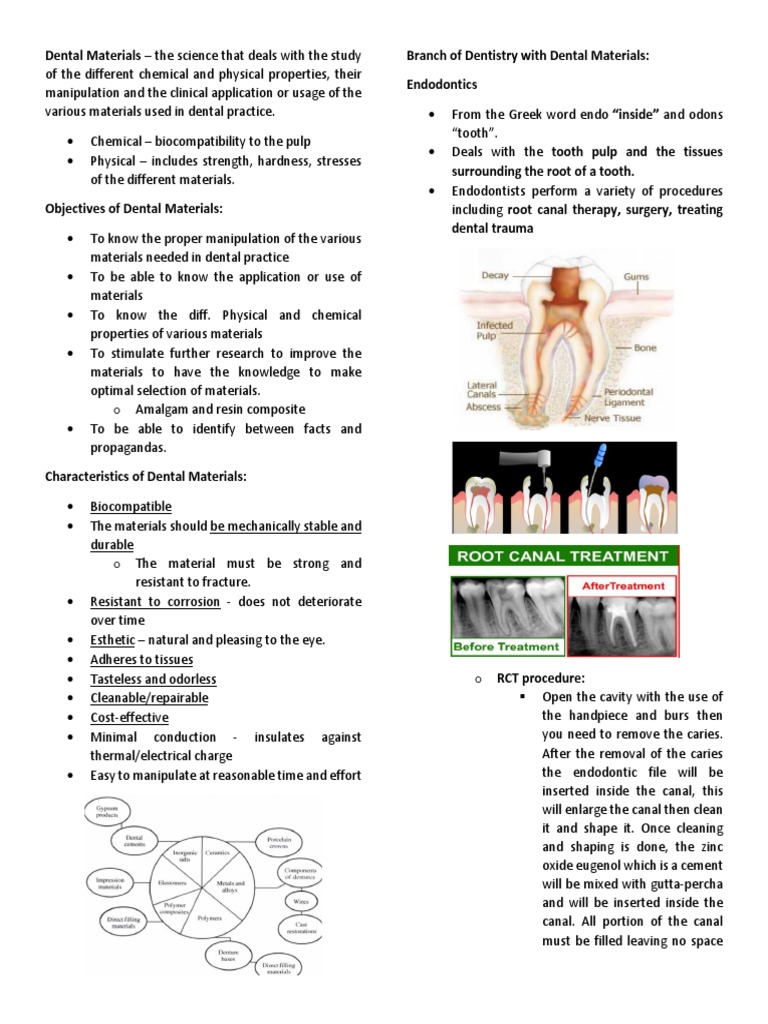 Properties and Manipulation of Dental Materials | PDF | Dental Material ...