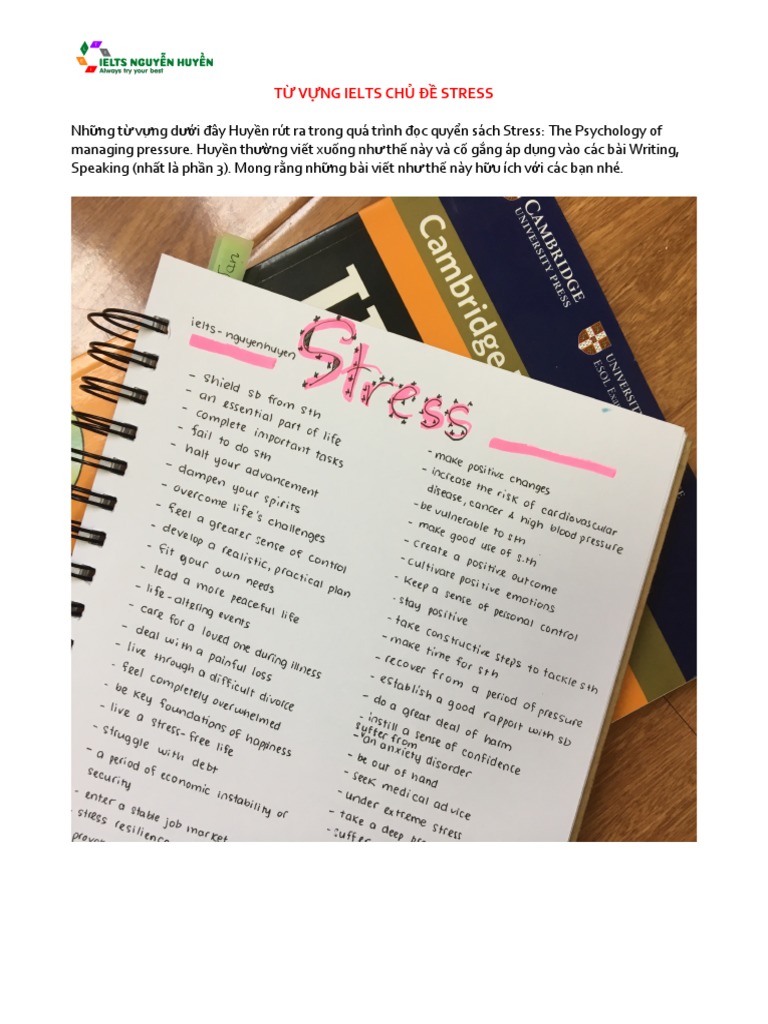 Tu Vung IELTS - Chu de Stress | PDF