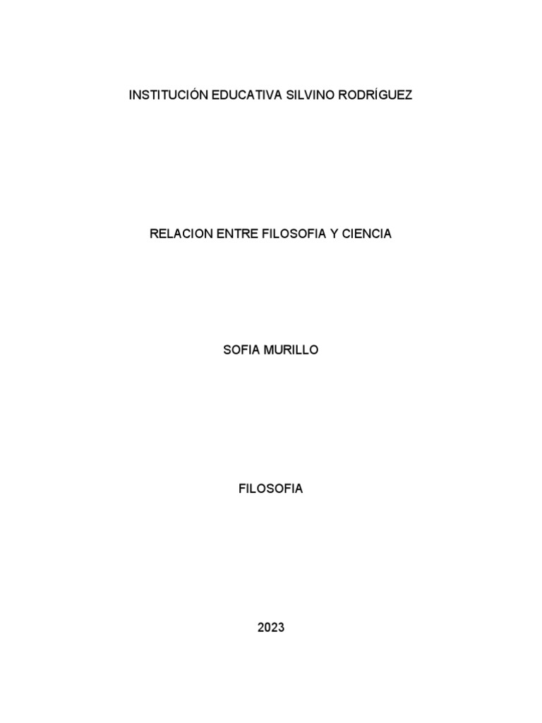 Relacion Entre Filosofia y Ciencia | Descargar gratis PDF | Science ... Relacion Entre Filosofia y Ciencia | Descargar gratis PDF | Science ...