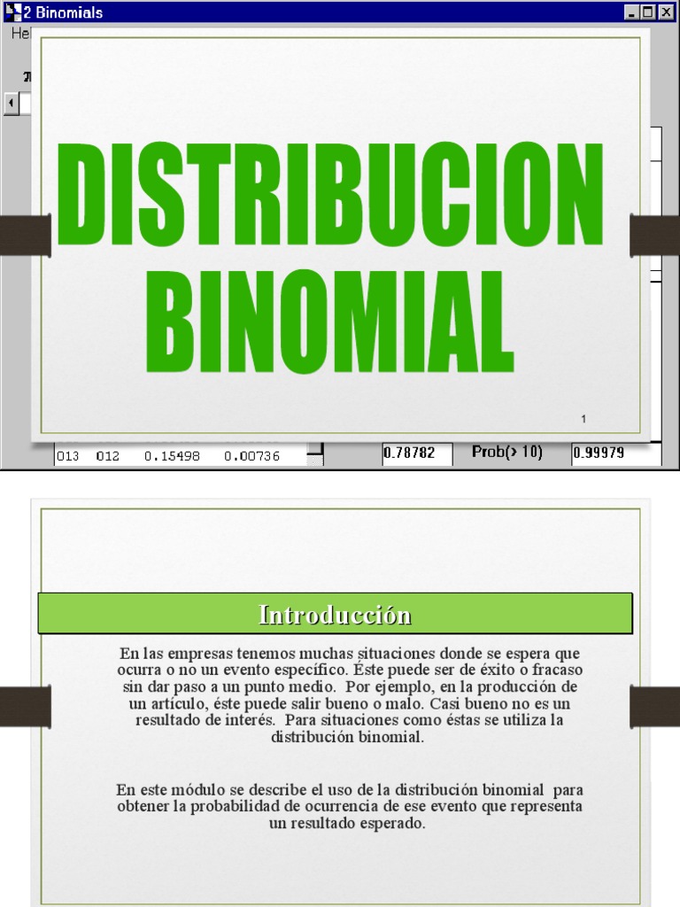 Distribucion Binomial | PDF | Probabilidad | Matemáticas