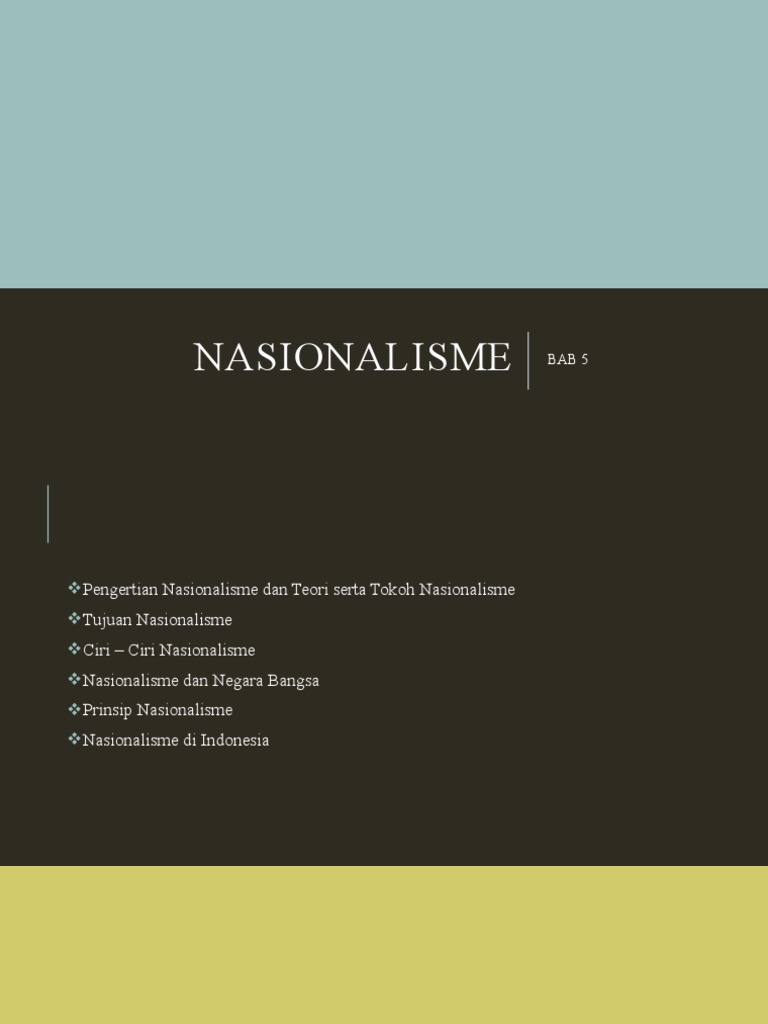 Nasionalisme 1 | PDF | Politik